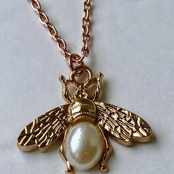 Jewelry | Rose Gold Bumble Bee Pendant Necklace 24 Insect | Poshmark